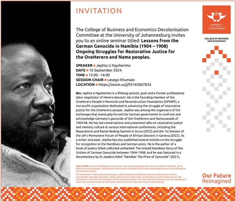 Lessons from the German Genocide in Namibia – OvaHerero People’s ...